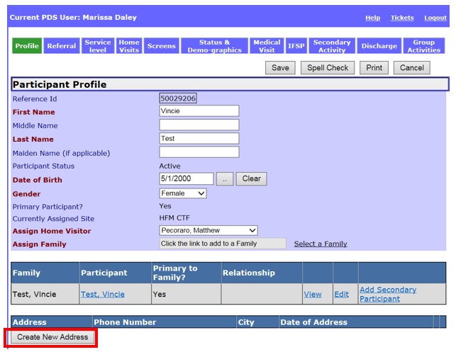 Creating an Address Record (Sept 2019)