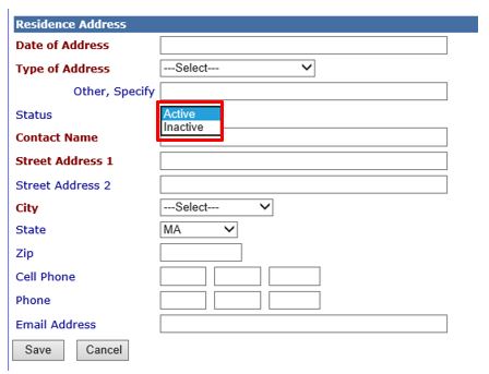 Creating an Address Record (Sept 2019)