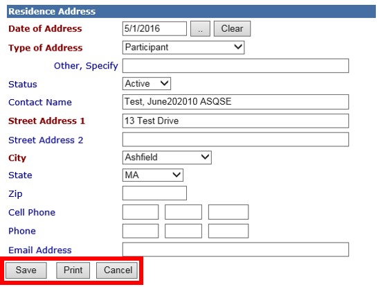 Creating an Address Record (Sept 2019)