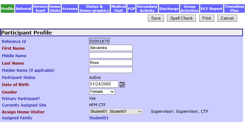 Updating the Participant Profile (Sept 2019)